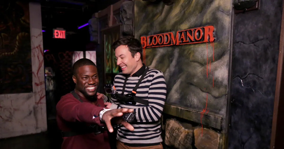 Jimmy Fallon And Kevin Hart Visit New York's Scariest Haunted House ...
